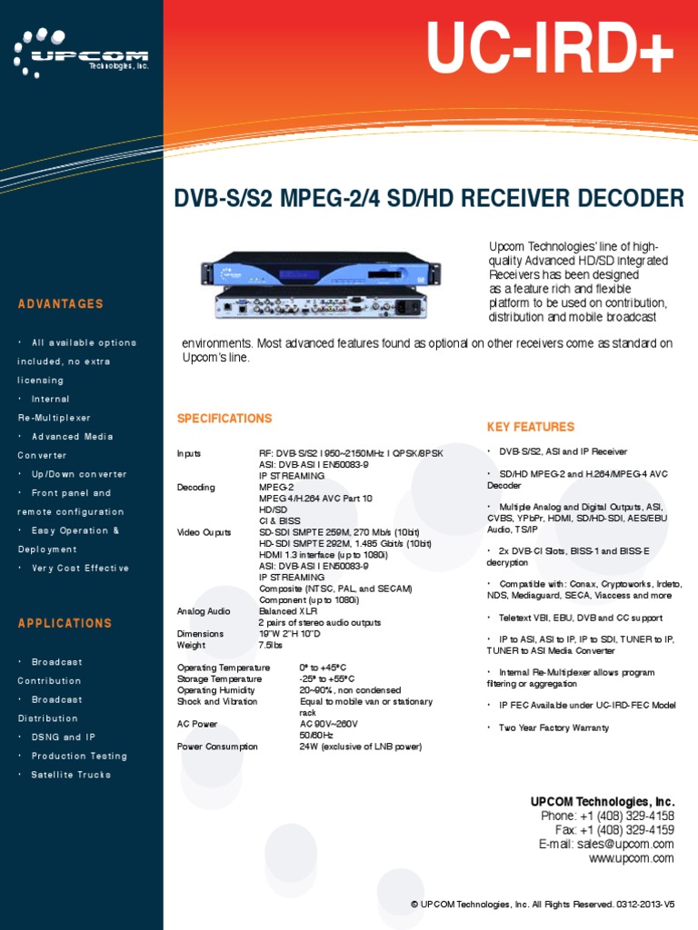 IRD (Video) UPCOM | PDF