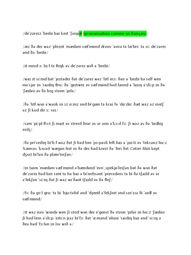 D sir e's Baby (phonetic transcription only) | PDF