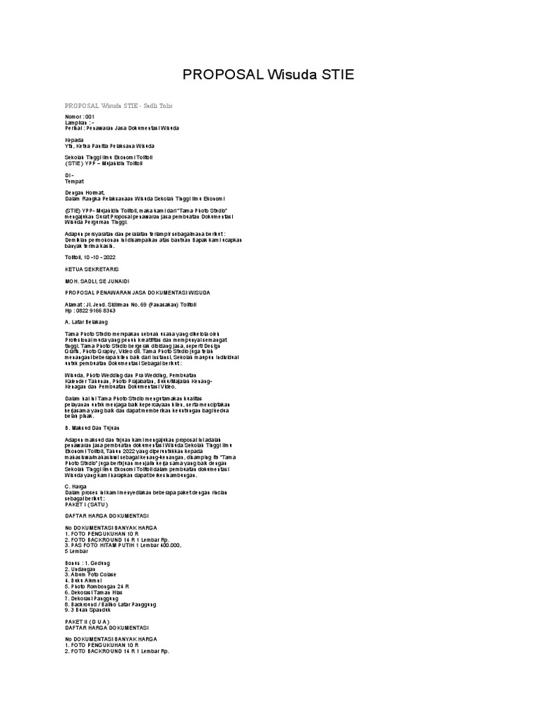 PROPOSAL Wisuda | PDF