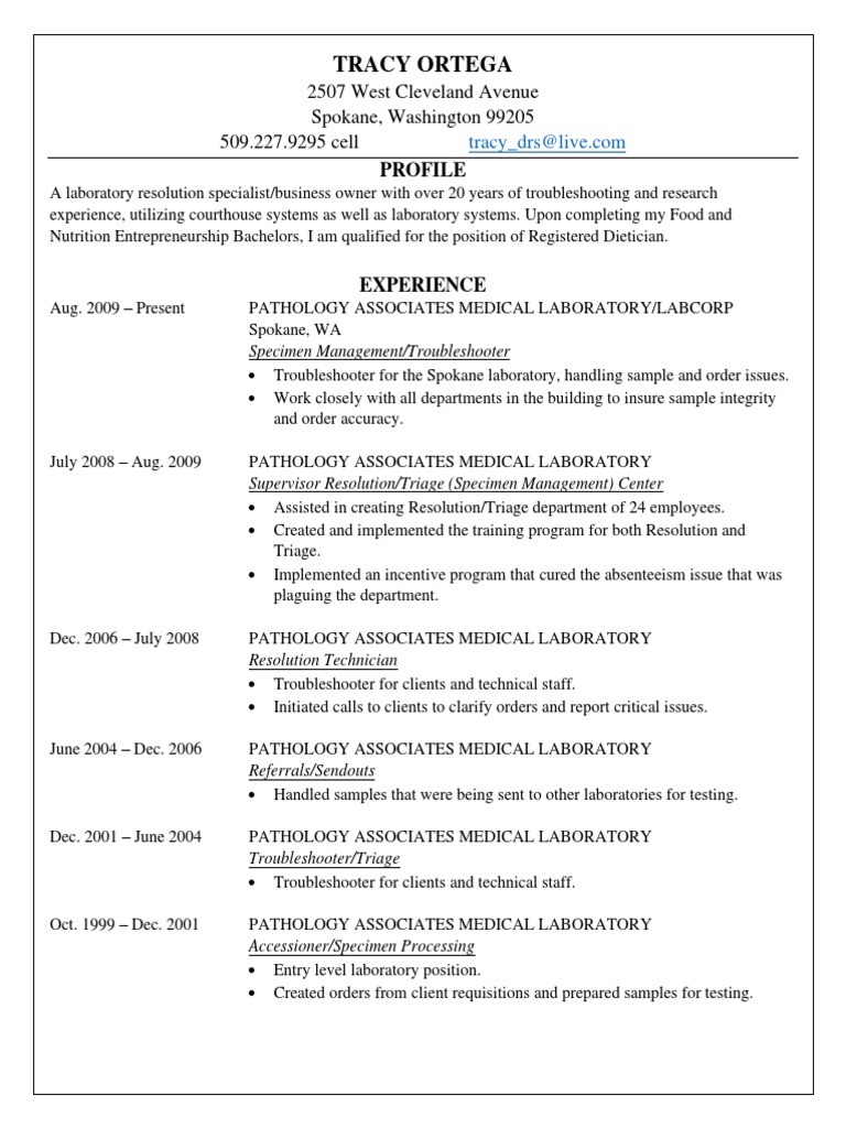 tracy ortega resume | PDF