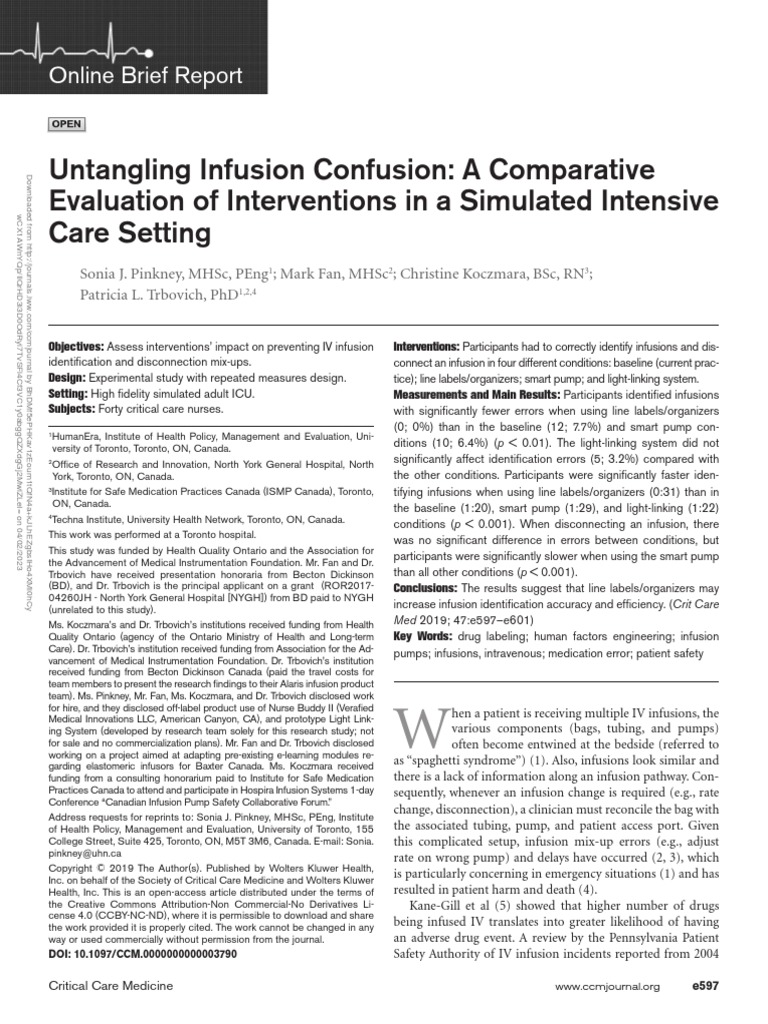 Untangling Infusion Confusion A Comparative.29 | PDF