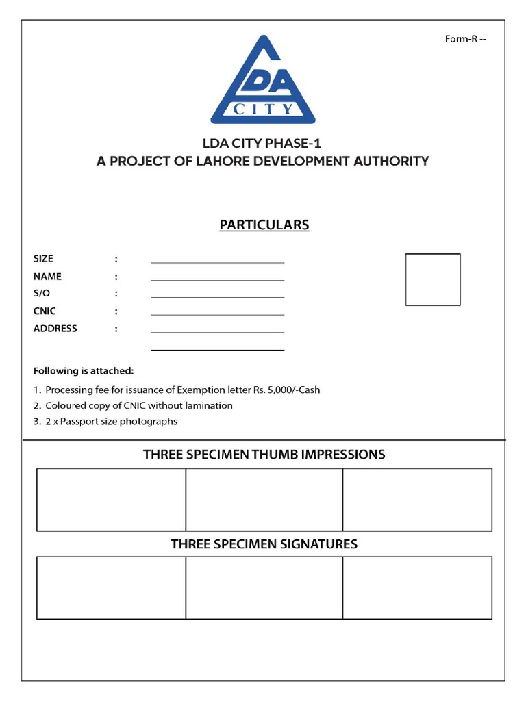 LDA CITY R Form | PDF