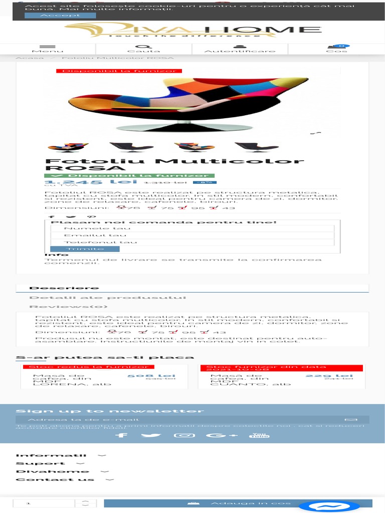 Fotoliu Multicolor ROSA | PDF