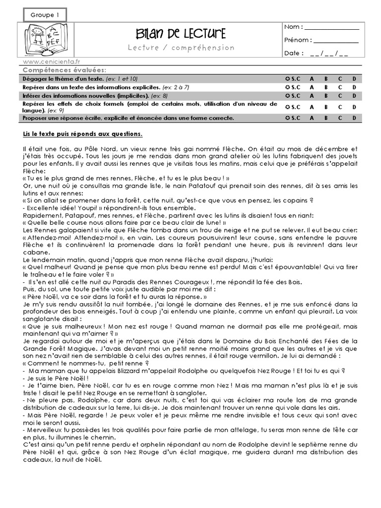 Lecture Compréhension 1 | PDF