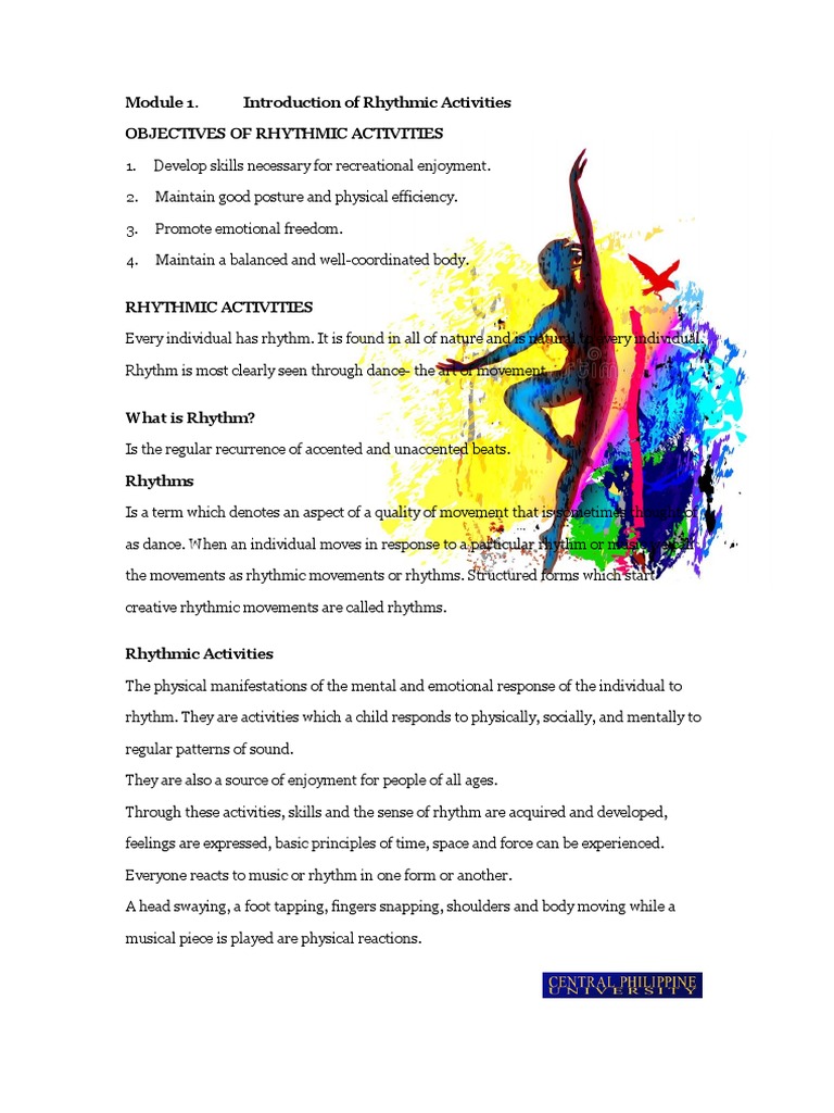 Introduction to Rhythmic Activities | PDF | Science & Mathematics