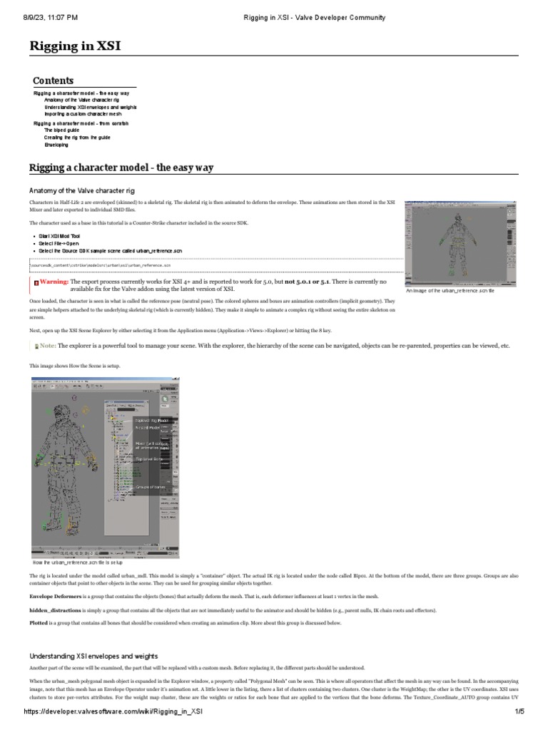 Rigging in XSI - Valve Developer Community | PDF