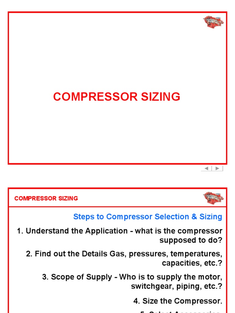 Compressor Sizing | PDF