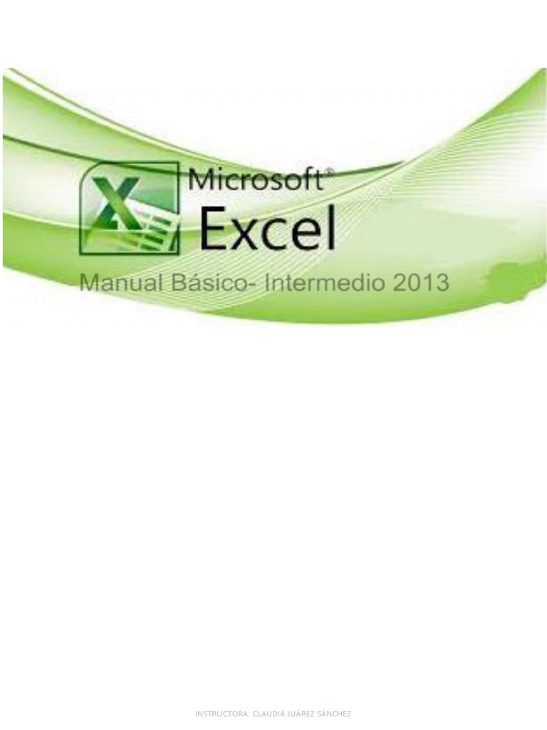 Manual de Excel | PDF | Microsoft Excel | Hoja de cálculo