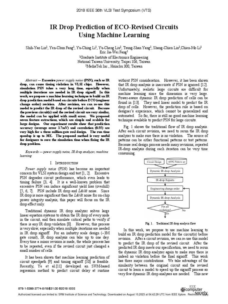 IR Drop Prediction of ECO-revised Circuits Using Machine Learning | PDF | Computers | Technology ...