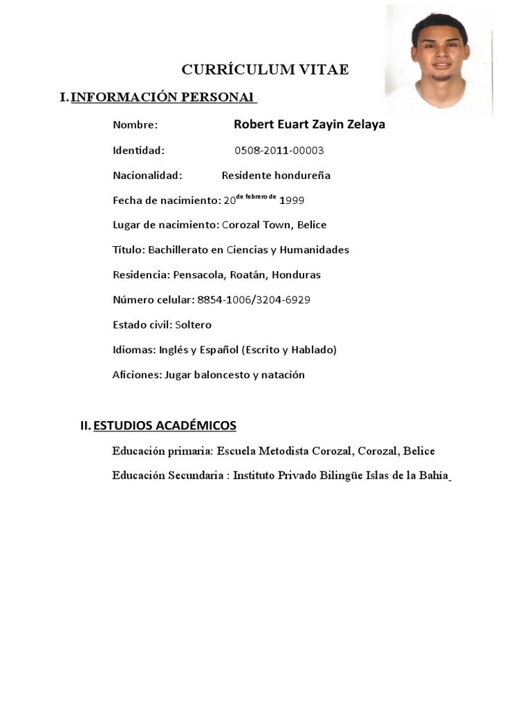 Currículum Vitae Spanis RZ JR | PDF | Honduras