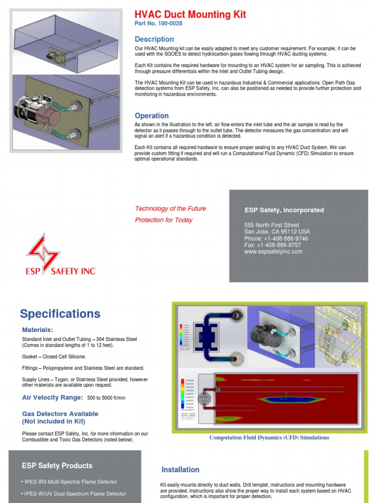 100-0028 HVAC Duct Mounting Kit | PDF | Pipe (Fluid Conveyance) | Duct ...