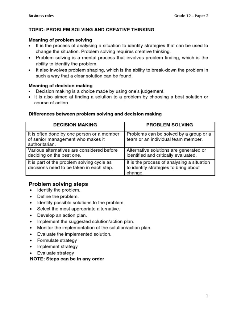 Topic 1 Grade 12 Creativity | PDF