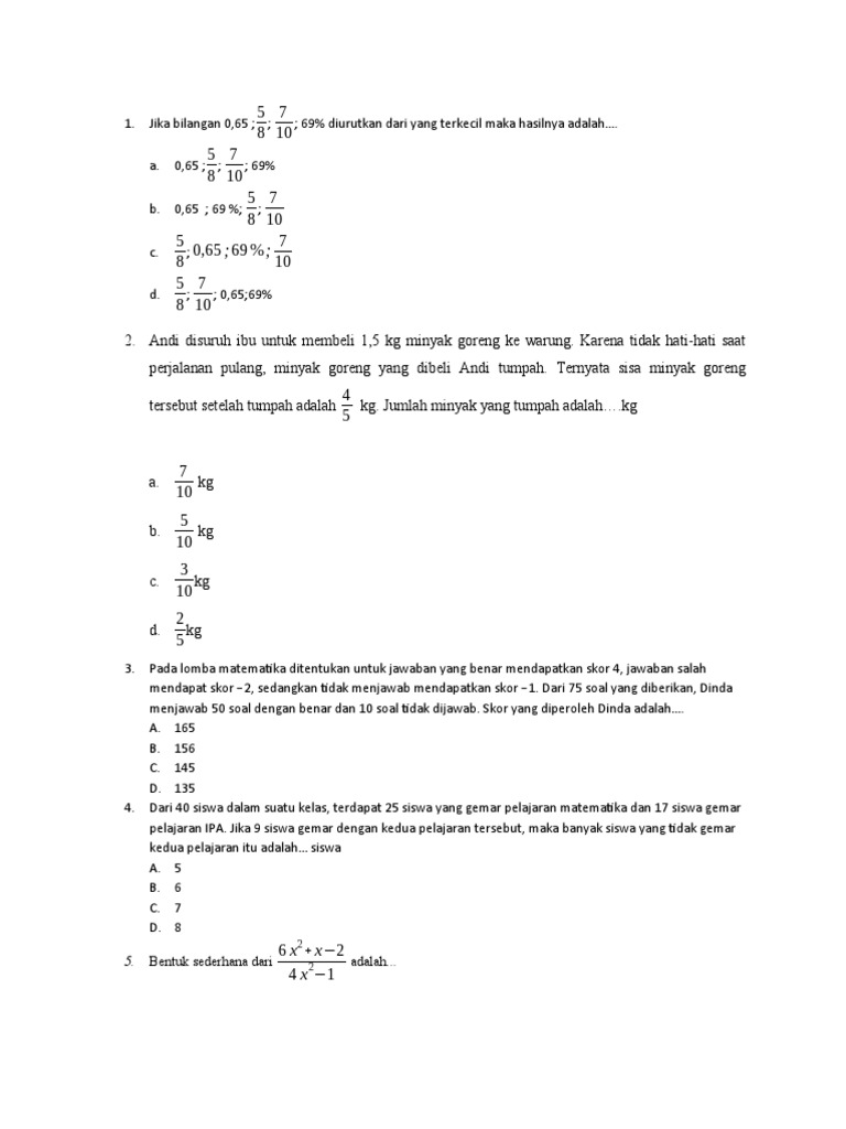 Soal Kelas Ix Mei 2023 | PDF