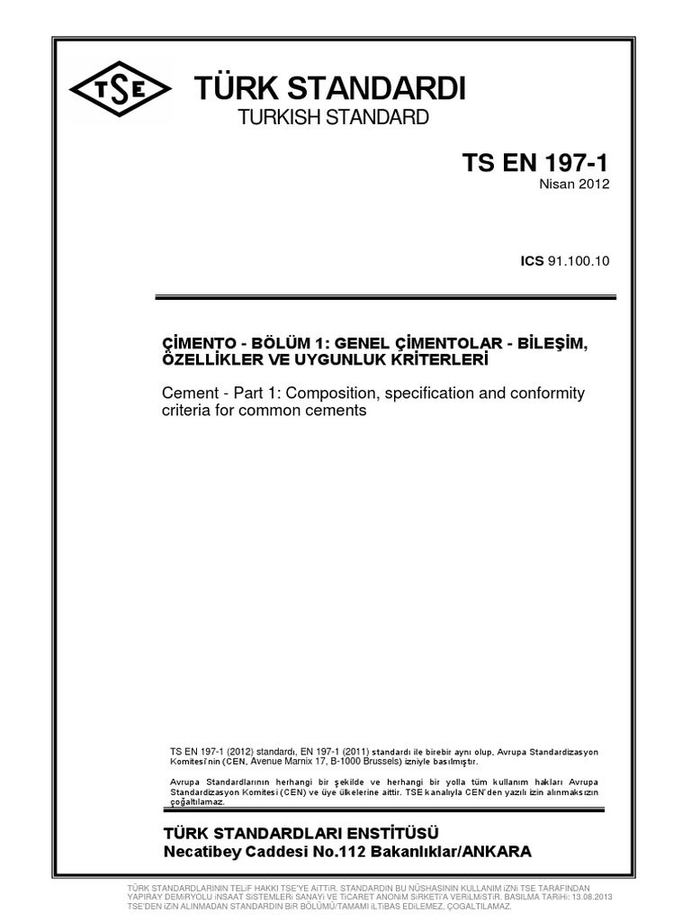 TS en 197-1 | PDF