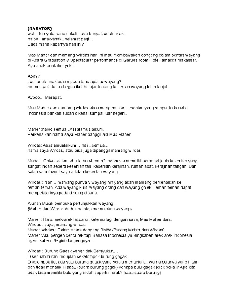 Script Wayang | PDF Script Wayang | PDF