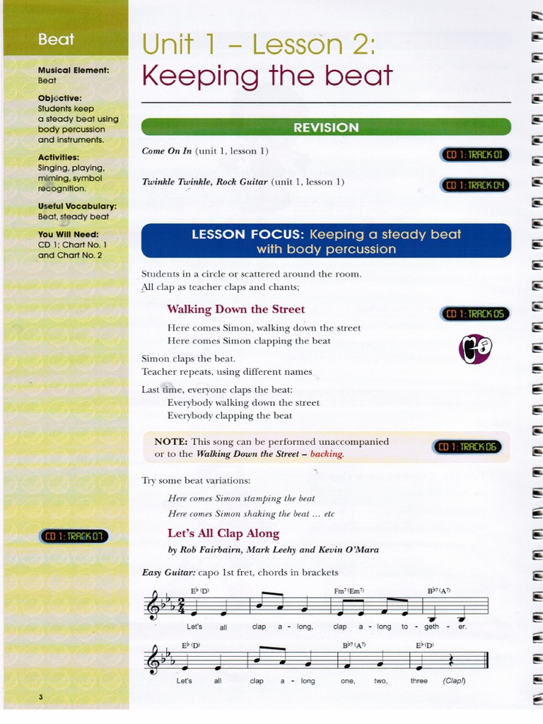 Music Room BK 1 Unit 1 Lesson 2 | PDF