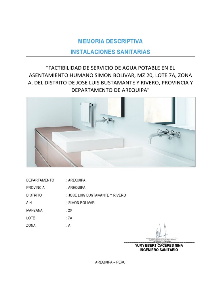 MD Iiss - Simon Bolivar - Jlbyr - V02 | PDF | Agua | Colector de aguas pluviales