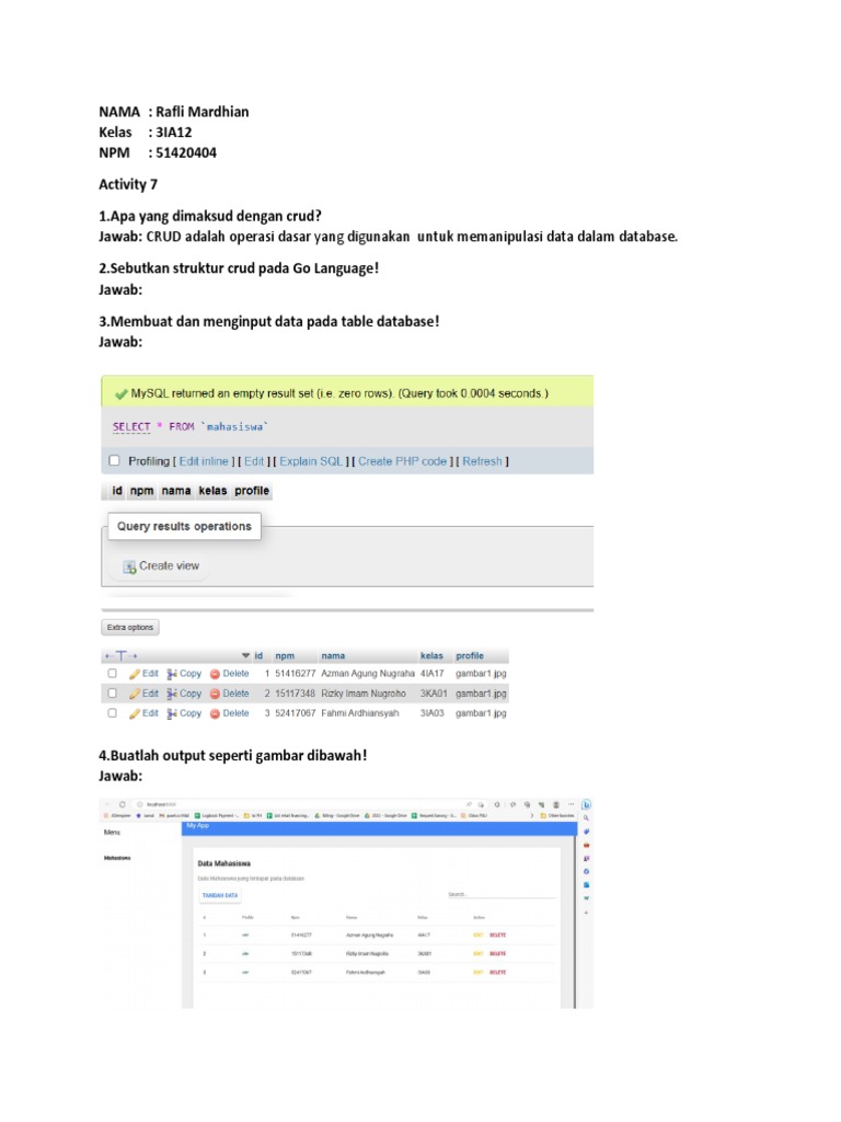 Pert7 Act1 Rafli Mardhian 51420404 | PDF