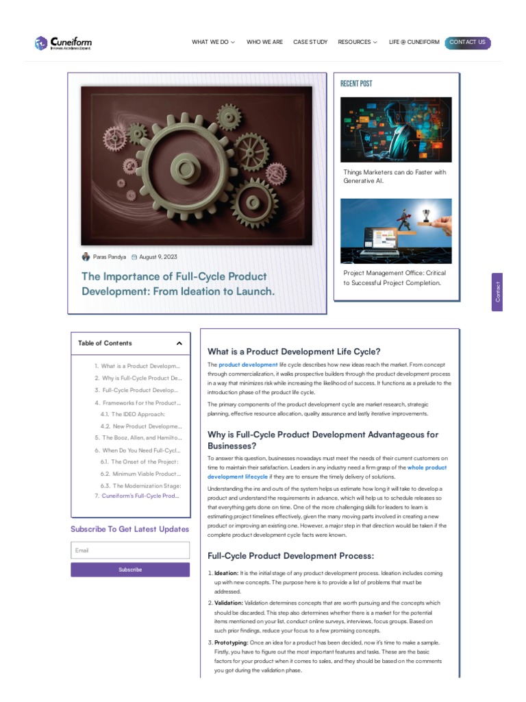 The Importance of Full Cycle Product Development From Ideation To ...