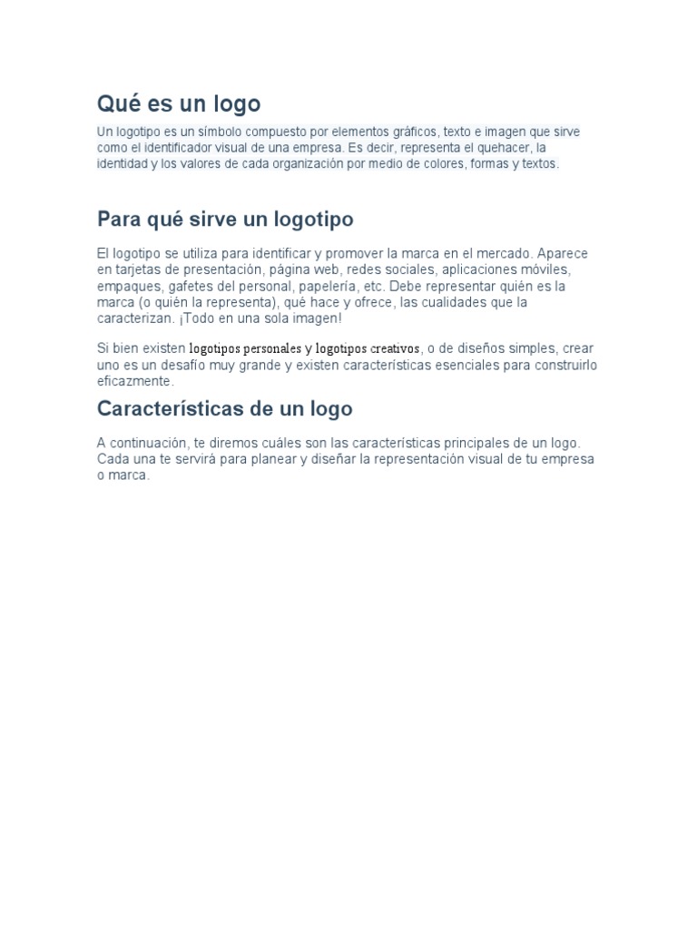 Características Esenciales de un Logotipo | PDF