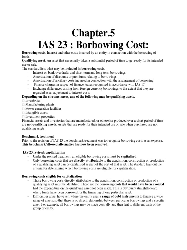5.IAS 23 .Borrowing Cost Q&A | PDF | Debt | Loans