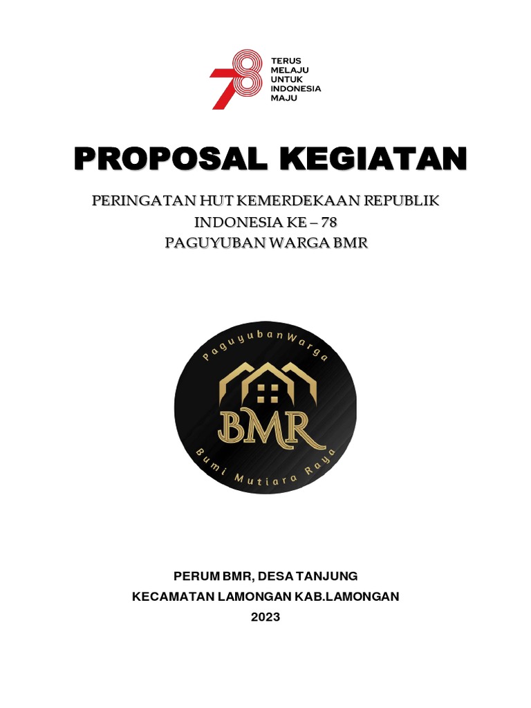 PROPOSAL KEGIATAN AGUSTUSAN BMR Bapak Tri | PDF