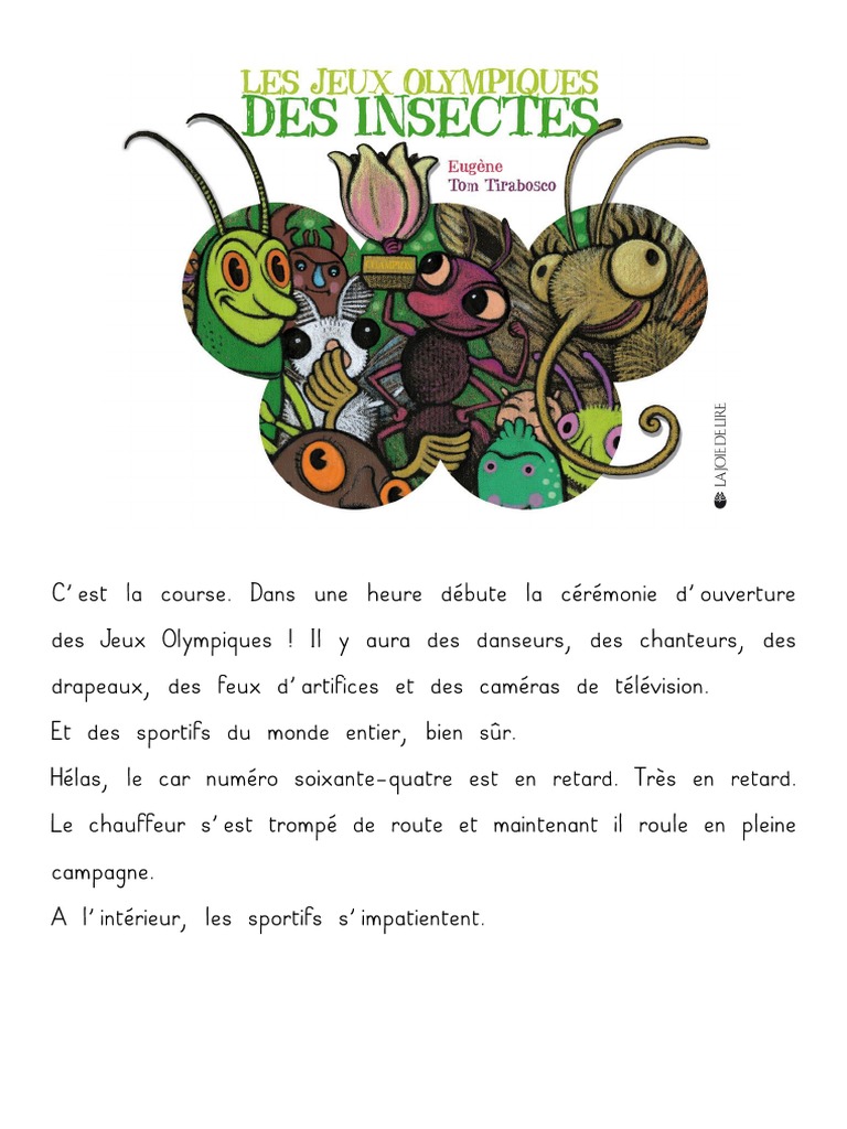 Tapuscrit Les JO Des Insectes - 230724 - 224118 | PDF