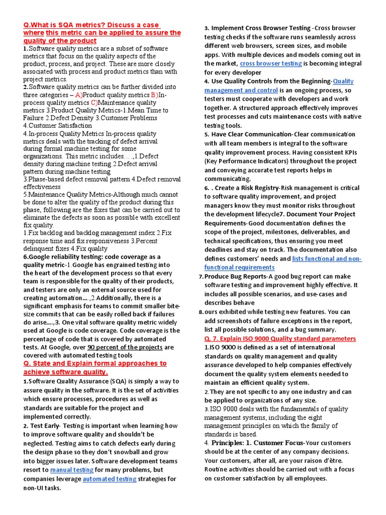 Stqa 5 | PDF | Software Testing | Six Sigma Stqa 5 | PDF | Software Testing | Six Sigma