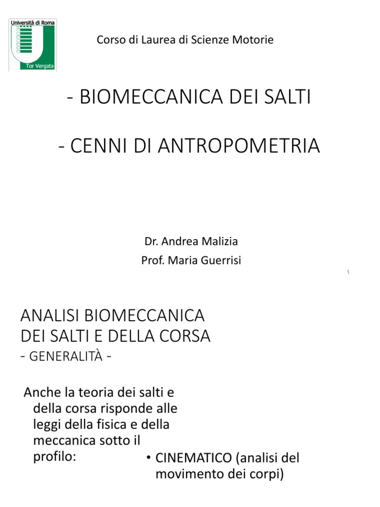 Biomeccanica dei salti | PDF