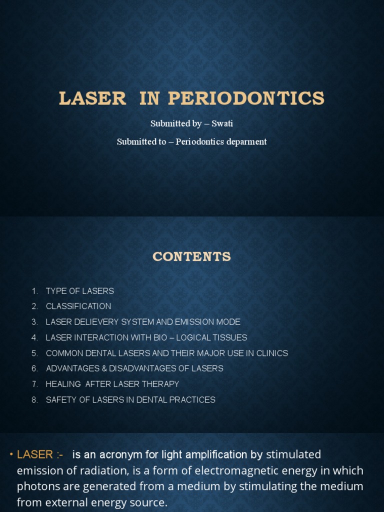 Laser in Periodontics Original | PDF