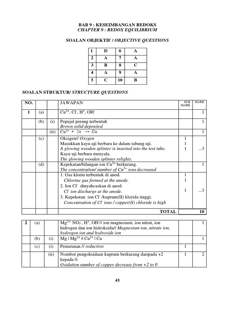 SKEMA MODUL 1 KESEIMBANGAN REDOKS | PDF