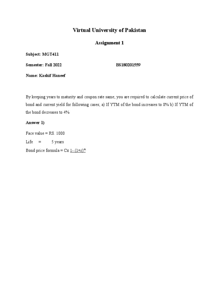 Assignment Solution Mgt411 Pdf