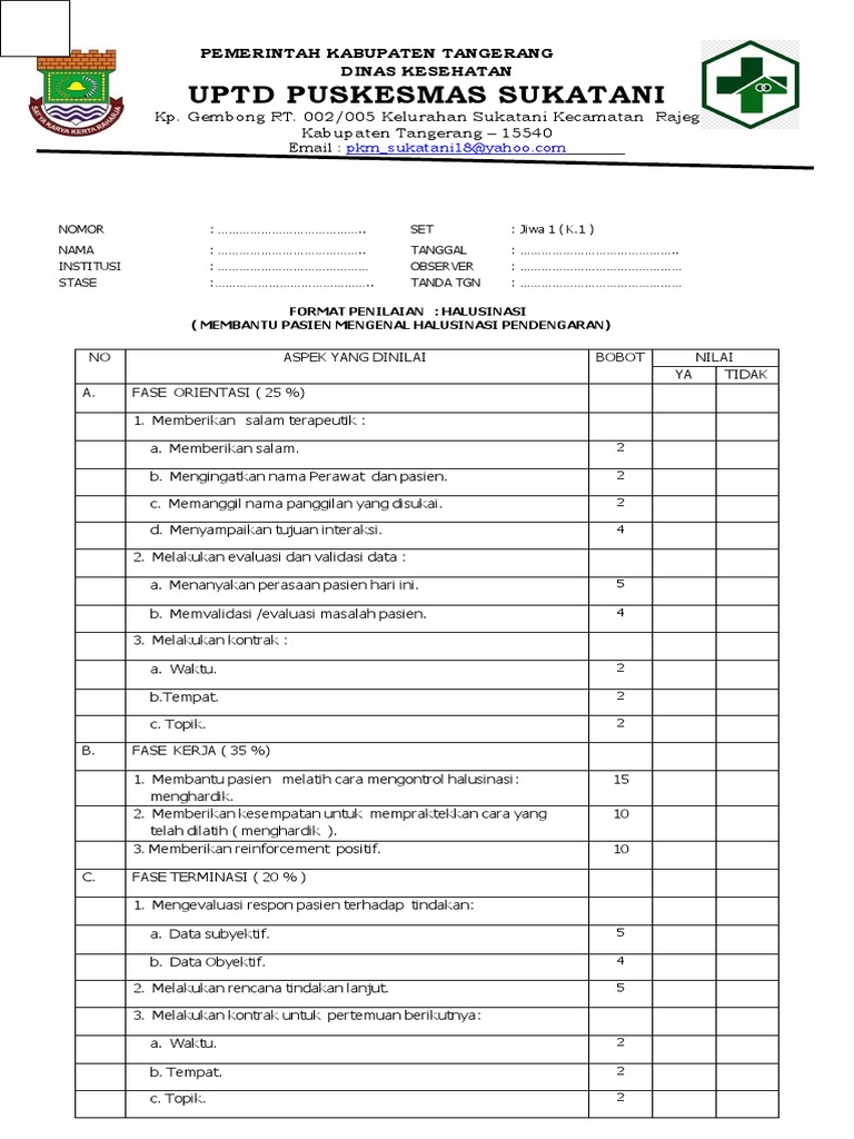 Form Penilaian Keswa | PDF