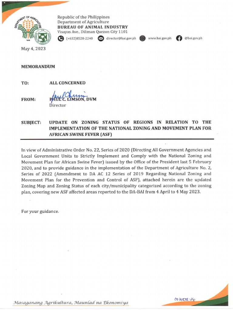 PH ASF Diseases Status As of 4 May 2023 | PDF | Metro Manila | Philippines