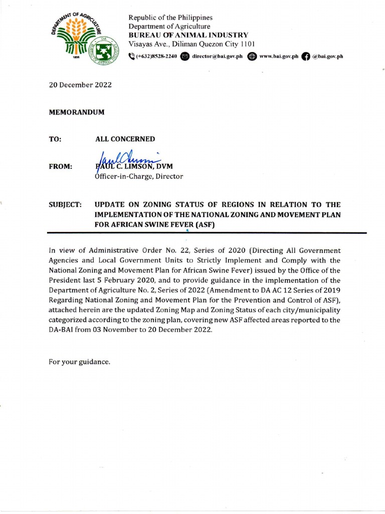 PH ASF Diseases Status As of 20 December 2022 | PDF | Metro Manila ...