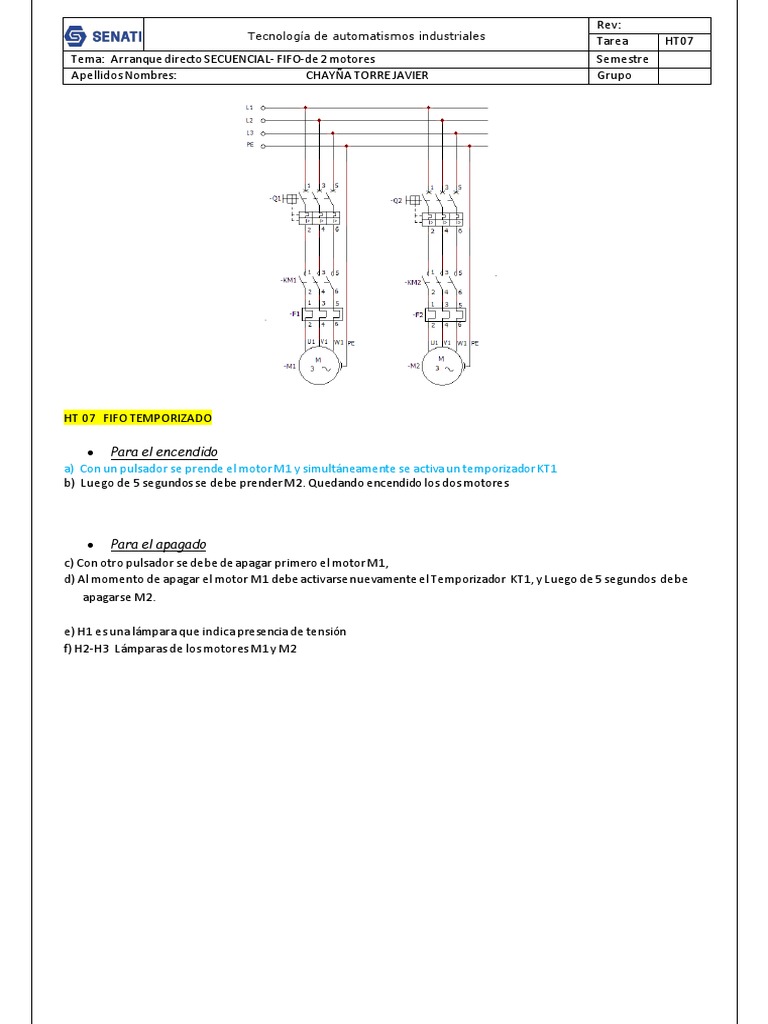 Tarea t07 Automatismos Fifo Temporizado | PDF