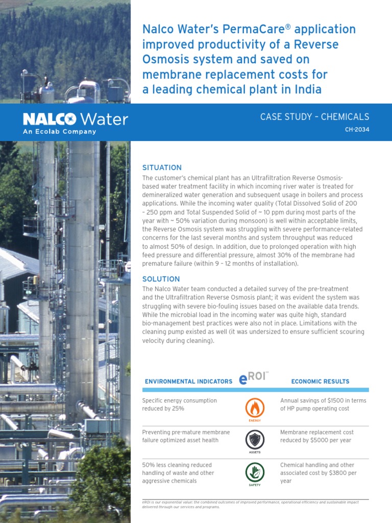 CH-2034 Nalco Waters PermaCare Application Improved Productivity of A ... CH-2034 Nalco Waters PermaCare Application Improved Productivity of A ...