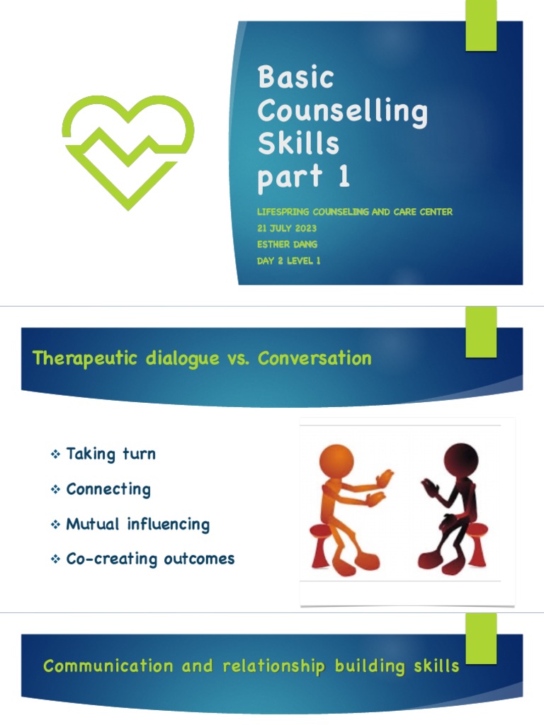 Basic Counseling Skills Part 1 - 2023 | PDF