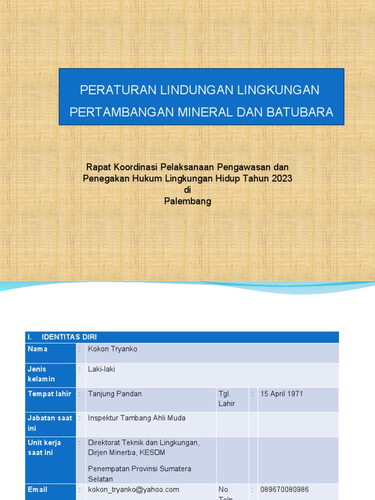 Materi Paparan Rapat LH | PDF