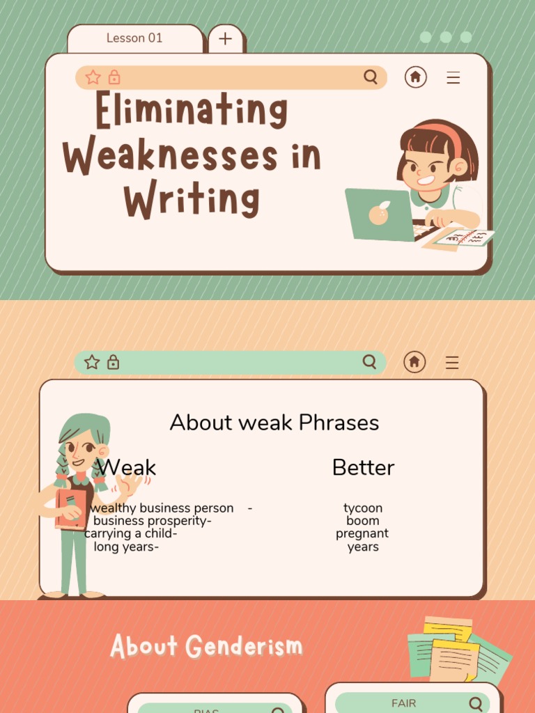 Eliminating Weaknesses in Writing | PDF