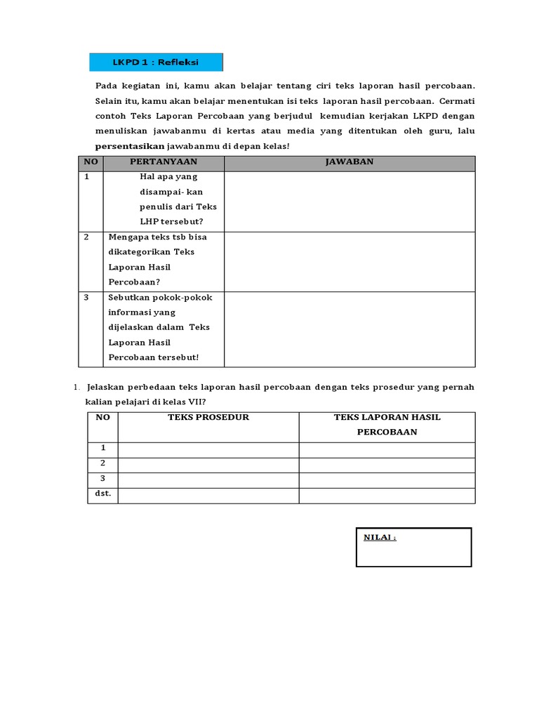 LKPD 1 LHP | PDF | Karier & Perkembangan