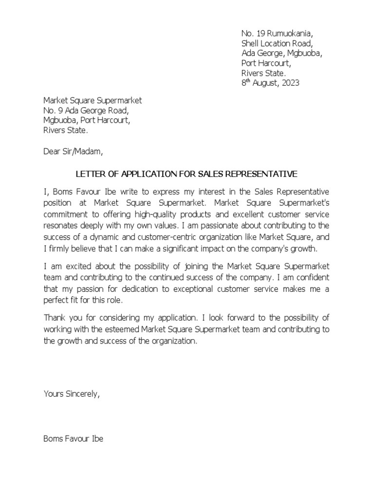 Application Letter.. | PDF