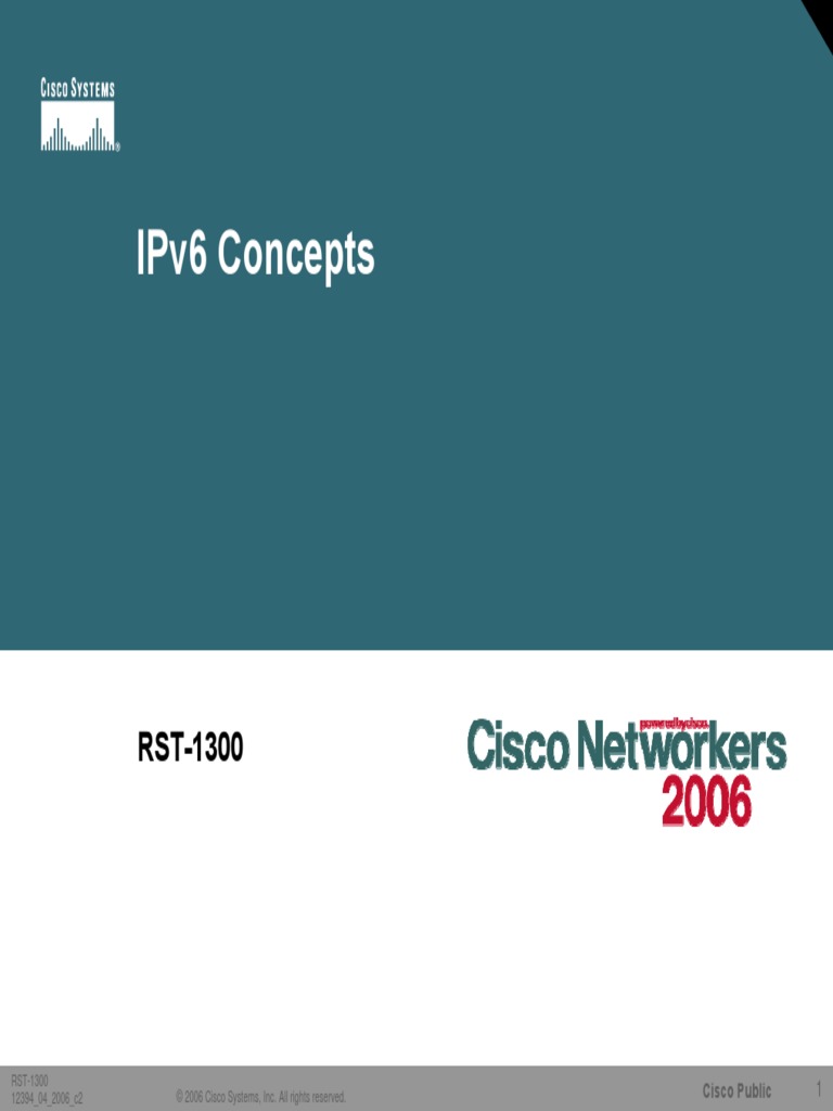 IPv6 Concepts | PDF | I Pv6 | Internet Architecture