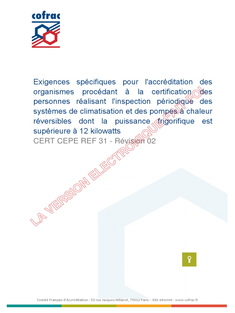 Cert Cepe Ref 31 | PDF