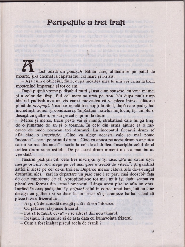 Peripetiile A Trei Frati | PDF