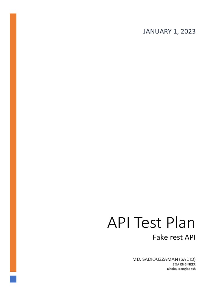APi Test Plan | PDF