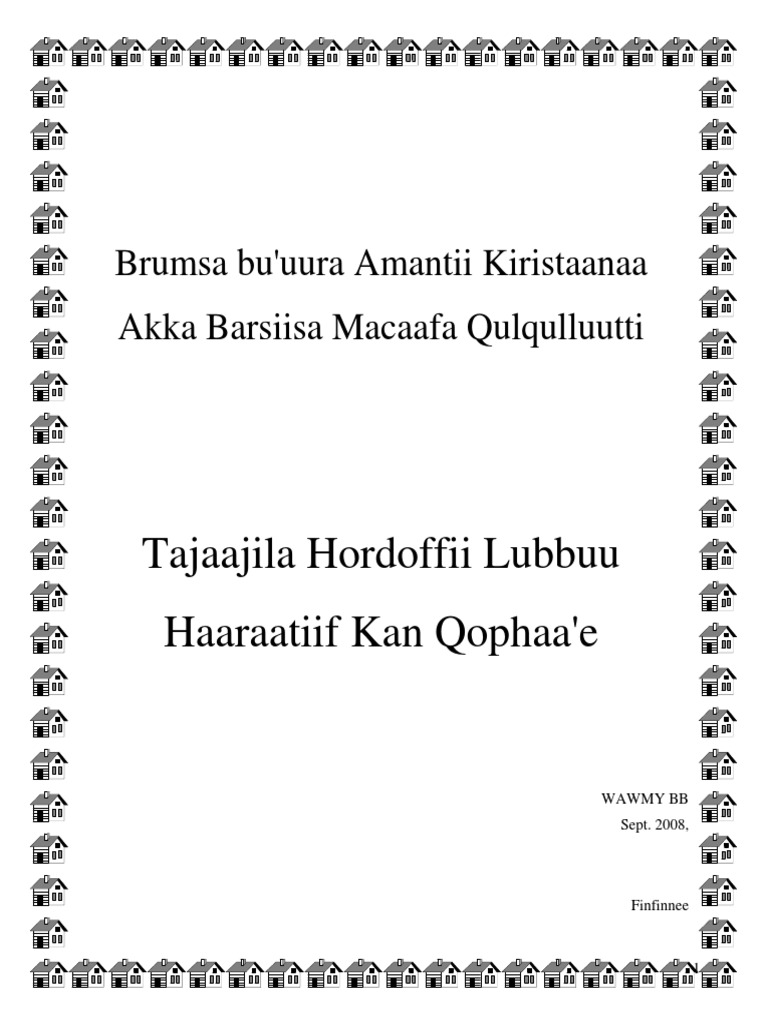 Barumsa Buhuuraa | PDF