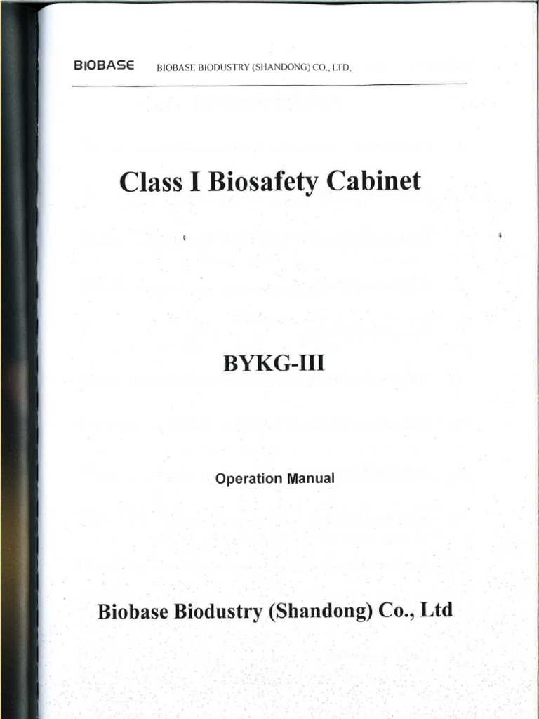 Biosafety Cabinet | PDF