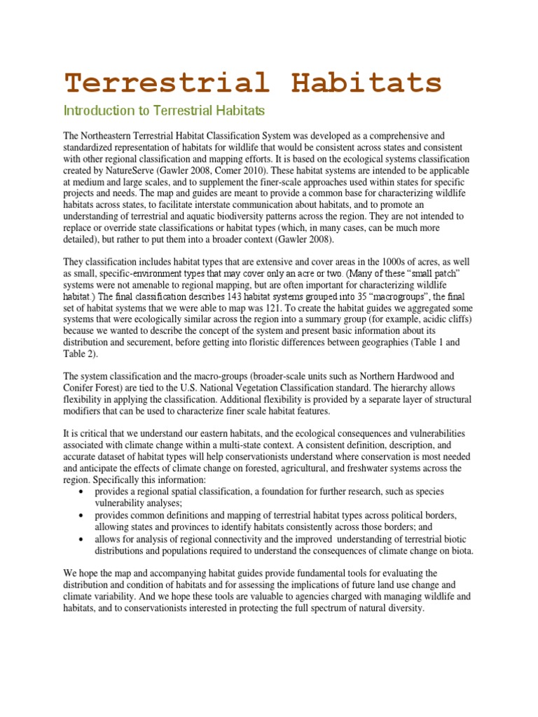Terrestrial Habitat Guide 10012013 NAP NE-LNE | PDF
