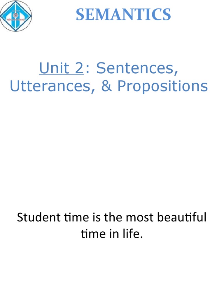 Semantics - Unit 2 | PDF | Proposition | Word